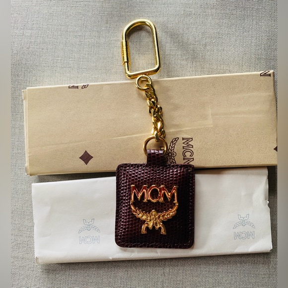 MCM | Accessories | Mcm Pebbled Leather Keychain | Poshmark